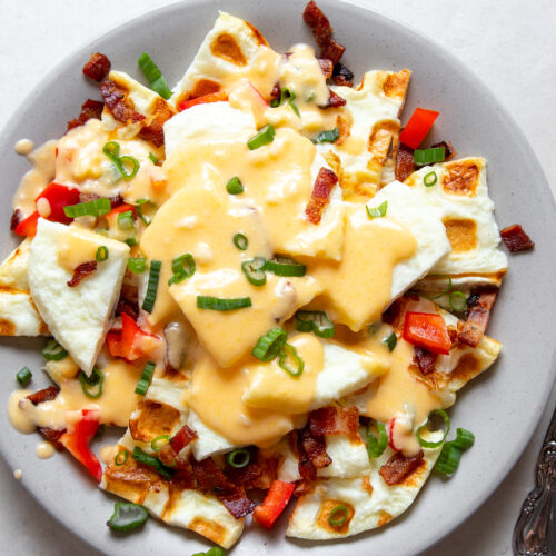 Low Carb Egg White Patty Breakfast Nachos - Good Food Made Simple
